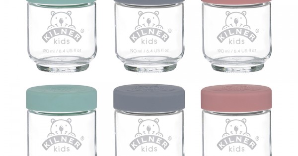 Kilner Βάζα Αποθήκευσης Παιδικά Γυάλινα σε Διάφορα Χρώματα Σετ 6τμχ 190ml